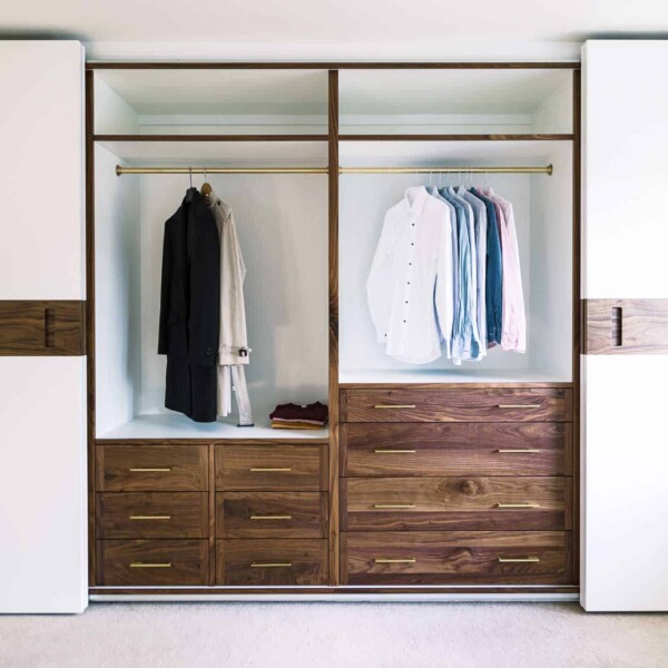 Walnut Wardrobe with Sliding Doors / Islington, London – MW Creative ...